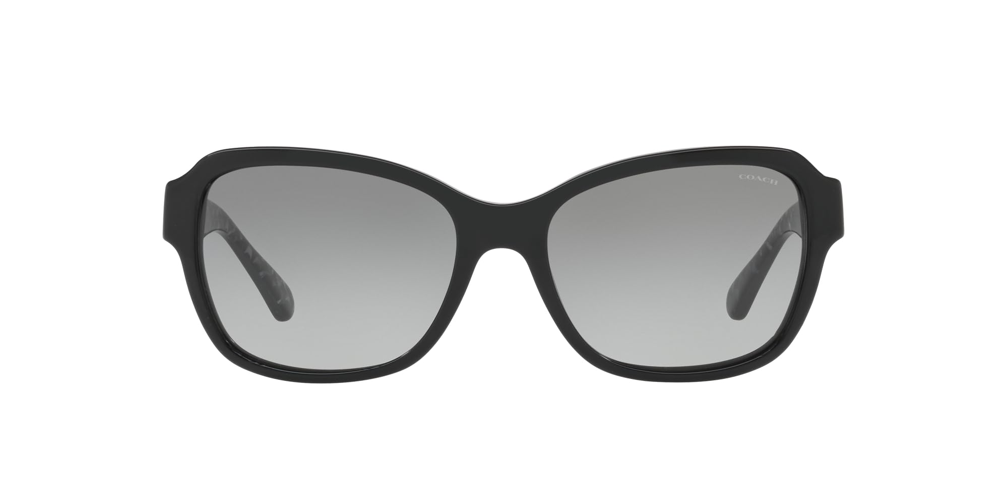 Coach HC8232 Sunglasses, Black/Dark Grey Gradient, 56 mm