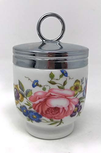 Royal Worcester Porcelain Bournemouth Pink Rose Single Egg Coddler Made In England