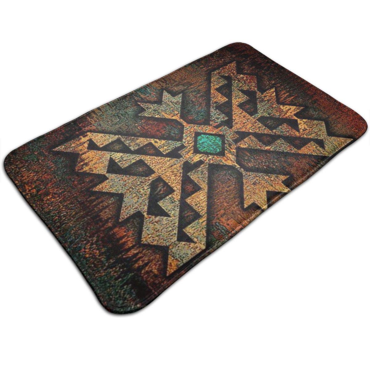 CoolSomeJies Outdoor Indoor Doormat Native American Vintage Indian Lizard Welcome Non-Slip Doormats Door Mats Floor Mat Home Carpets Rug for Entrance Front Door Kitchen Bedroom Garden Bathroom