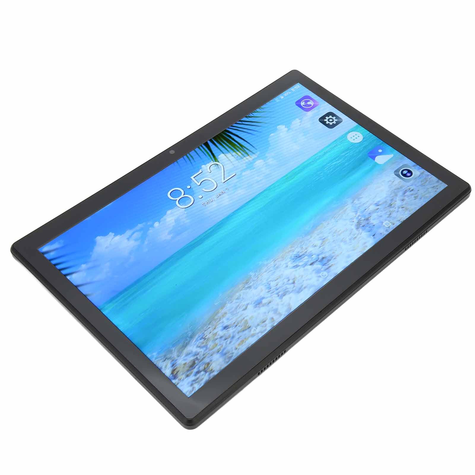 DAUZ 10.1 Inch Tablet, 6GB RAM 128GB ROM FHD Tablet 5000mAh US Plug 100‑240V Support Fast Charging for Work for Android 10 (Black)