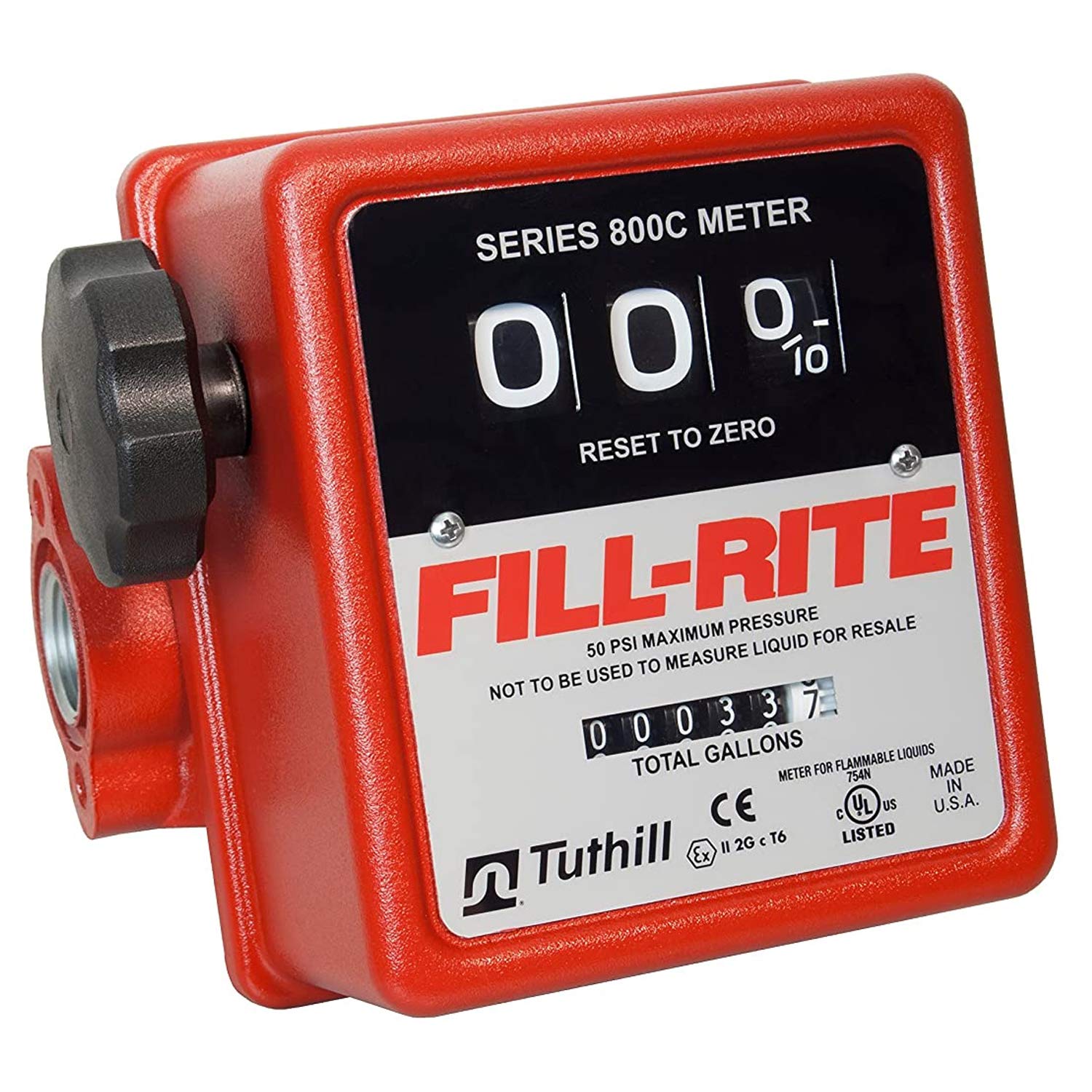 Fill-Rite FR1211H 12V 15 GPM Fuel Transfer Pump w/Standard Mechanical Meter Package (Gallons) & 1200KTF7018 18 GPM 10 Micron Particulate Filter Kit