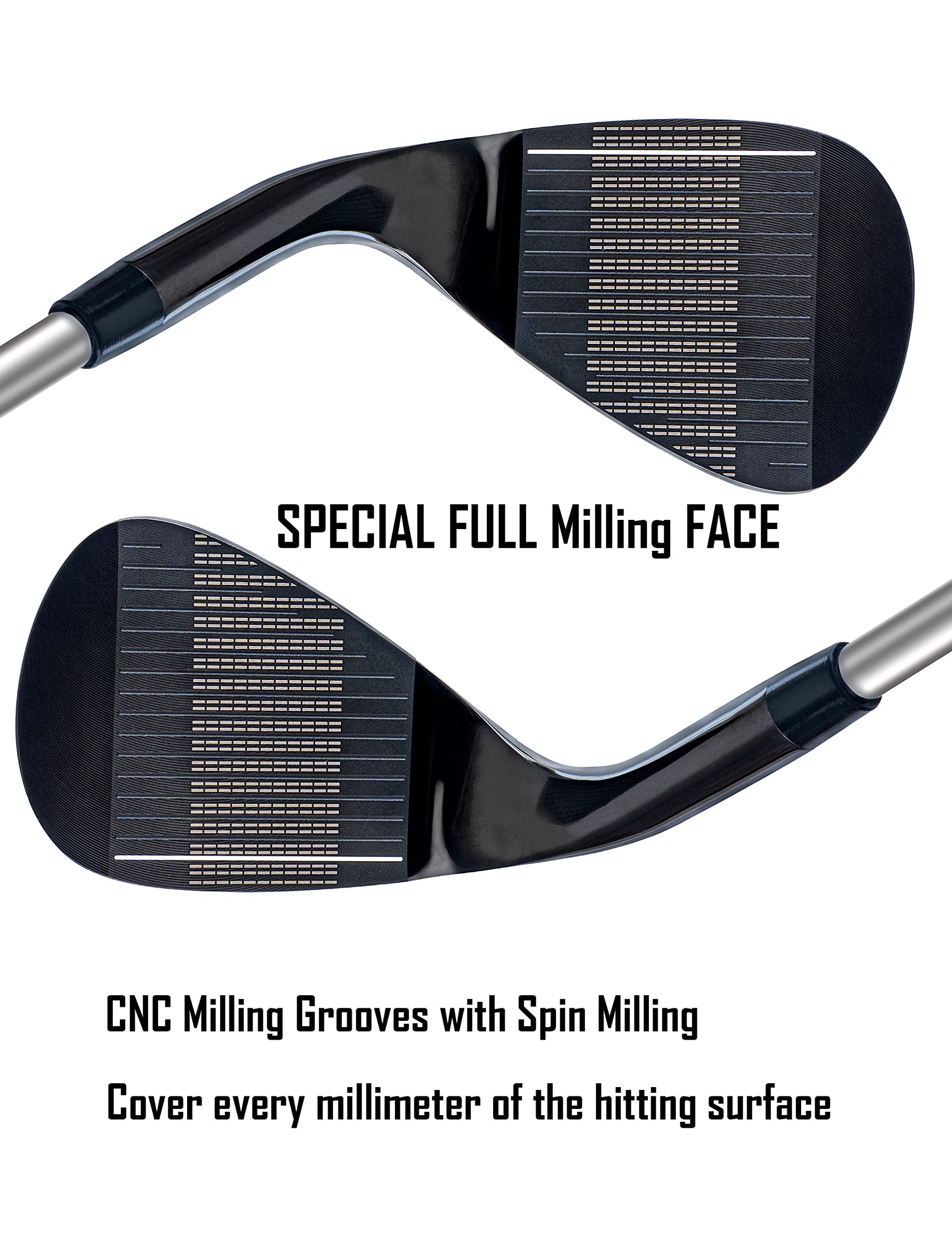DOWAL X20 Golf Wedge for Men Right Handed, 100% CNC Milled Face Golf Sand Wedge for High Spin, 56 58 60 Degree Golf Wedge Set