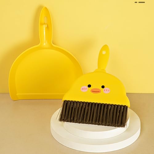 Mini Broom Set Portable Desktop Cleaning Tools Small Dust Pan and Brush Combo for Kids Students Home