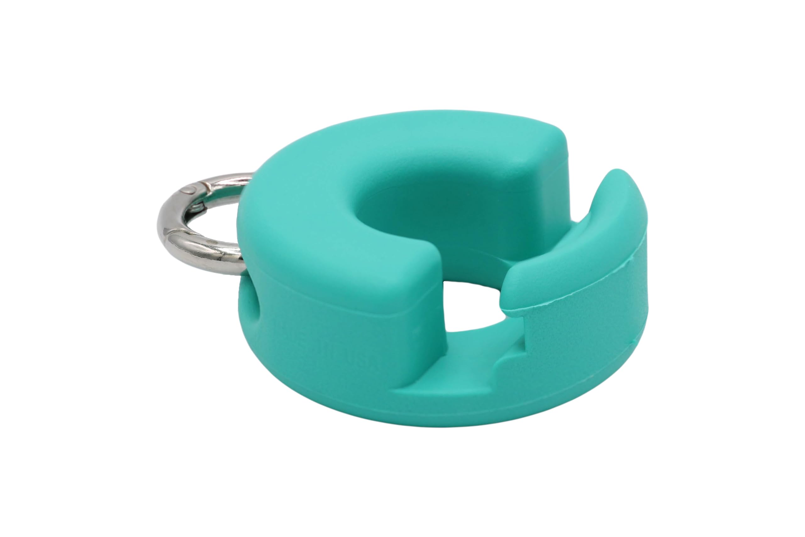 GoDonut – Phone Stand Mini – Portable Keychain Cell Phone Holder – Desk Accessory – Perfect for Travel, Office, Nightstand – Compatible with iPad Mini, iPhone & Most Smartphones – Teal