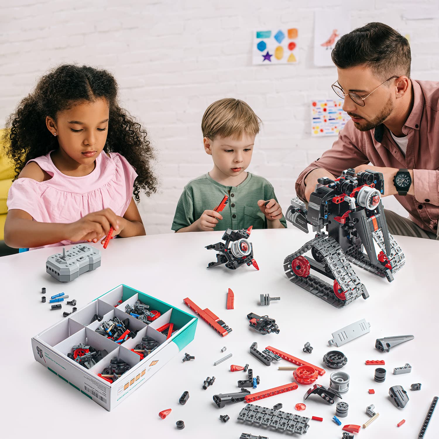 Coplus 5 in 1 STEM Robot Building Kit, APP & Remote Control Samurai/Ninja Go Blocks 419 Pcs, RC Toy for Kids Science Learning, DIY Educational Gift Set for Age 6 7 8 9 10 11 12+ Boys & Girls