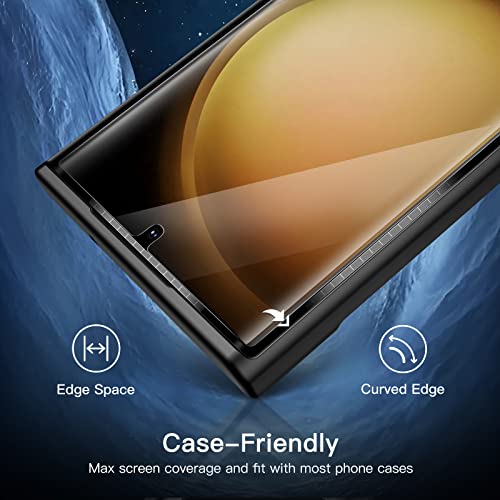 JETech Screen Protector for Samsung Galaxy S23 Ultra 5G 6.8-Inch with Camera Lens Protector, Flexible TPU Film, Fingerprint ID Compatible, Easy Installation, HD Clear, 2-Pack Each