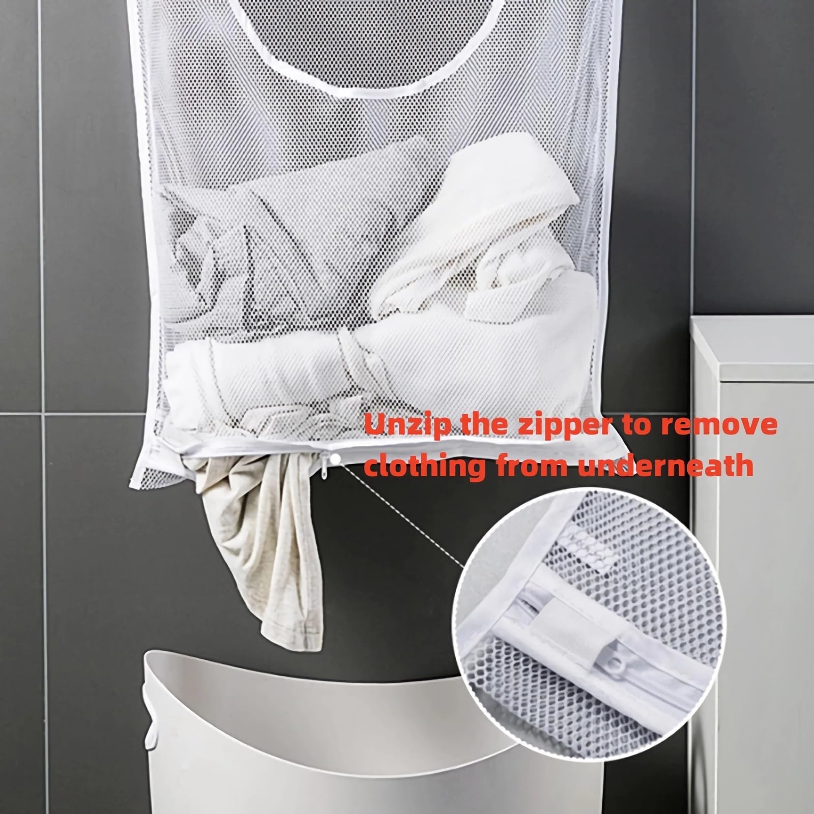 Generic Hanging Laundry Hamper - 2 Pieces | Hanging Laundry Basket | Convenient Hanging Laundry Bag | Versatile Hanging Hamper, J60-1