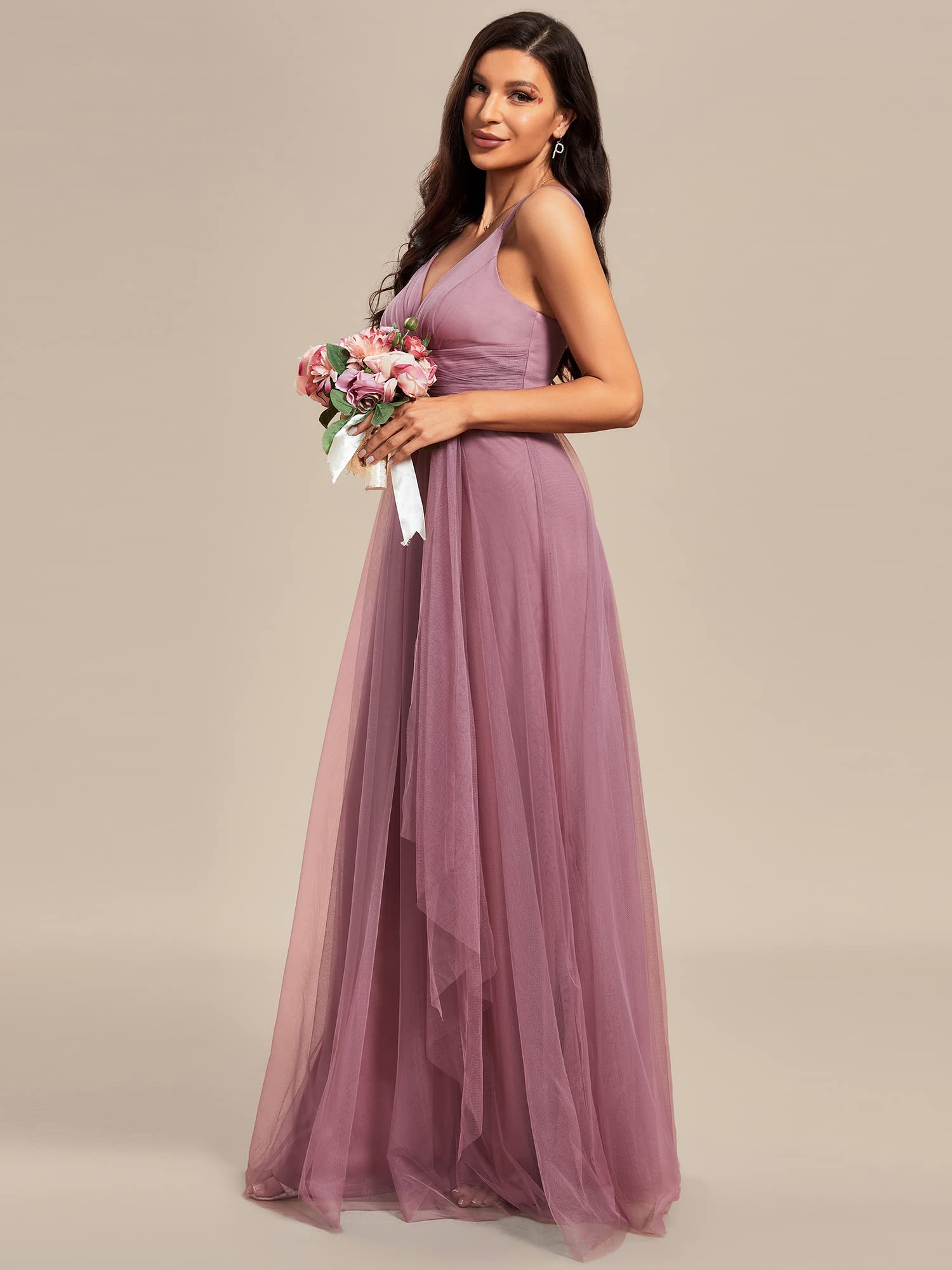Ever-Pretty Women Elegant V Neck Sleeveless A Line Evening Cocktail Dress 04 Orchid