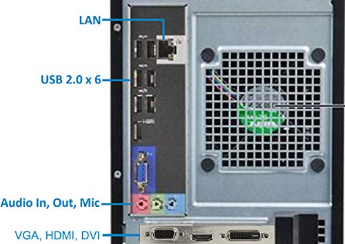 Dell Optiplex 3010 Mini-Tower Desktop PC, Intel Quad-Core i7-3770 Upto 3.90 GHz, 16GB RAM, 1TB SSD, Radeon HD 6450 1GB, DVD, VGA, DVI, HDMI, Wi-Fi, Bluetooth - Windows 10 Pro (Renewed)