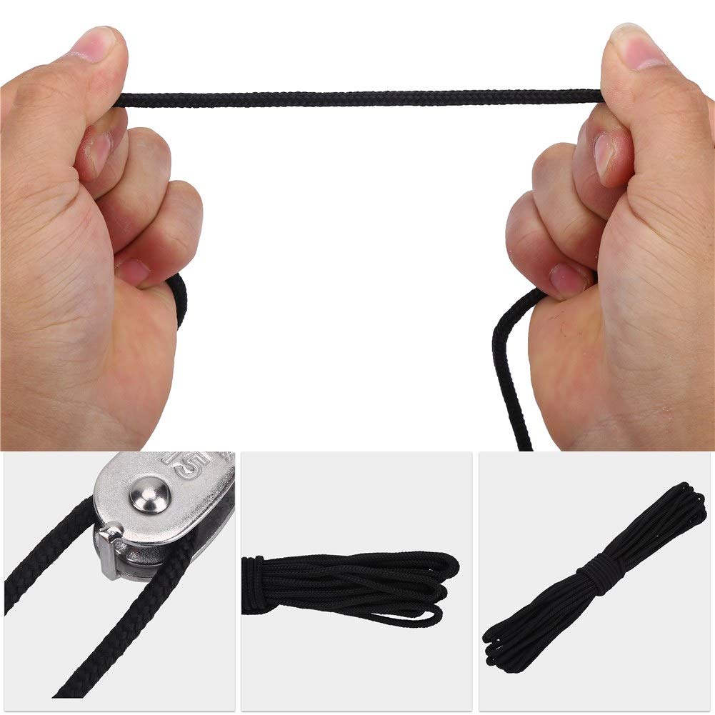 Dilwe Anchor Trolley Kit, Stable Anchor Trolley Kit System with Pulley Pad Eye Ring Hook Accessory Set for Kayak Canoe Boat
