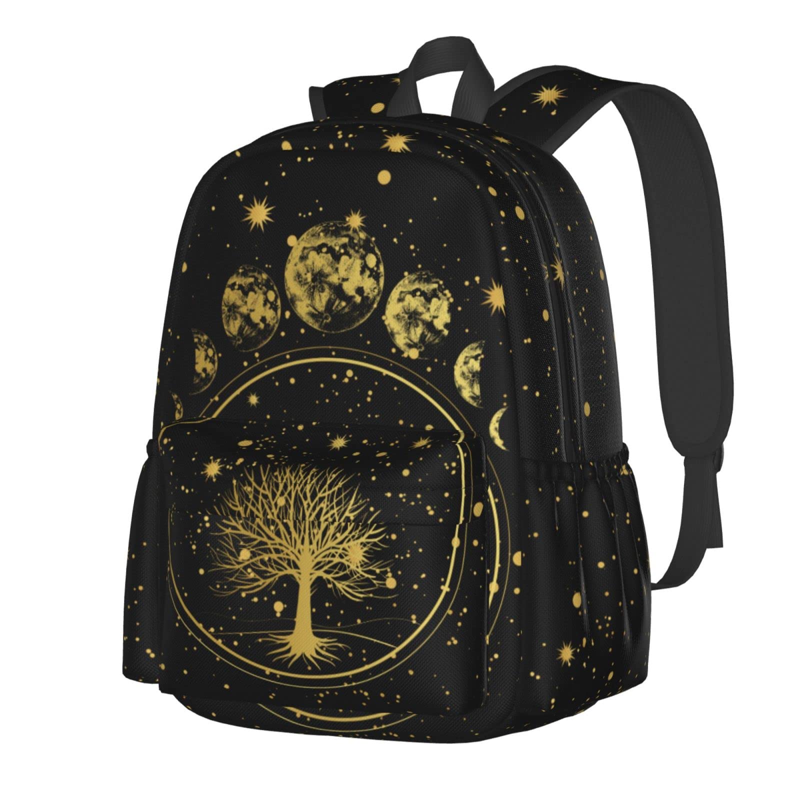 famliihw Tree Sun and Moon Phase Backpack Bookbag Laptop Backpacks Multipurpose Daypack for Boys Girls School Men Women Travel Hiking