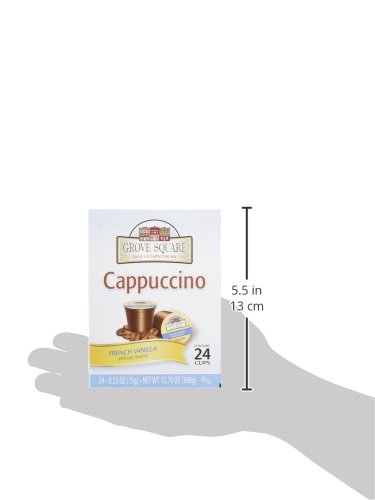 Grove Square Cappuccino Cups, French Vanilla, Single Serve Cup for Keurig K-Cup Brewers, 24 Count (Pack of 2)