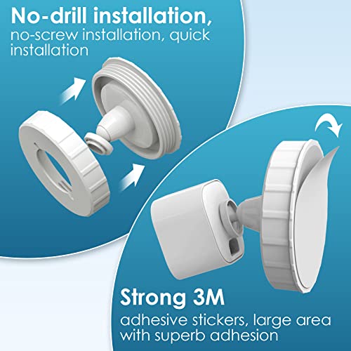 No-Drill Blink Mini Camera Wall Mount Bracket 3-Pack,Compatible Blink Mini Camera/Blink Indoor/Blink Outdoor/Ring Indoor, Highly Adhesive 3M VHB Tape No Tools Required Quick Paste Installation,White