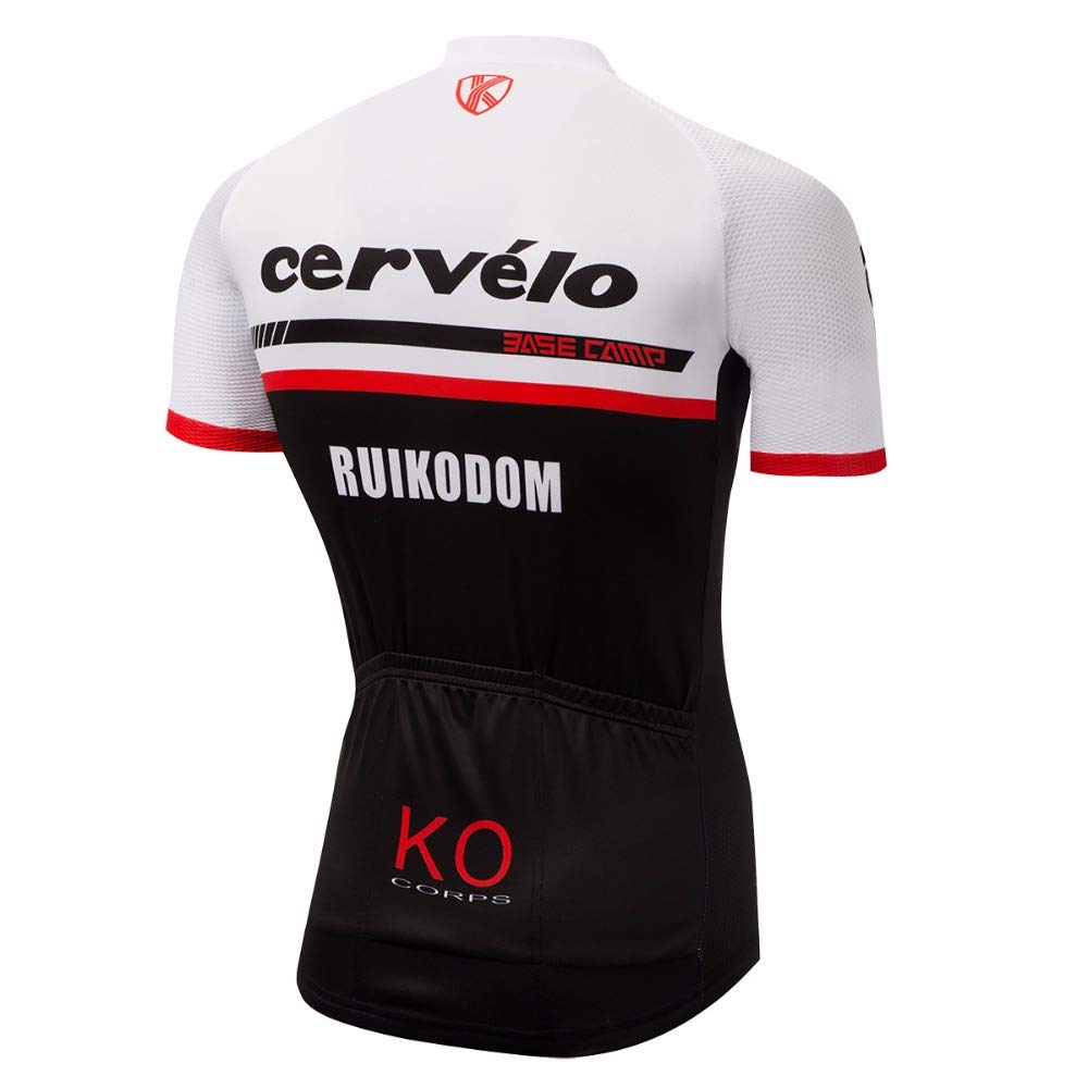 Cicix Cycling Jersey Men Short Sleeves Biking Jerseys Bicycle Jacket Clothing V1 (Q, 4XL)