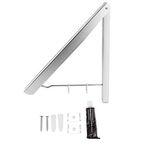 plplaaoo Clothes Drying Rack,Wall Mounted Drying Rack,Durable Aluminum Folding Clothes Drying Rack,Retractable Clothes Hanger Rack for Laundry Room Closet Storage Organization(Silver)