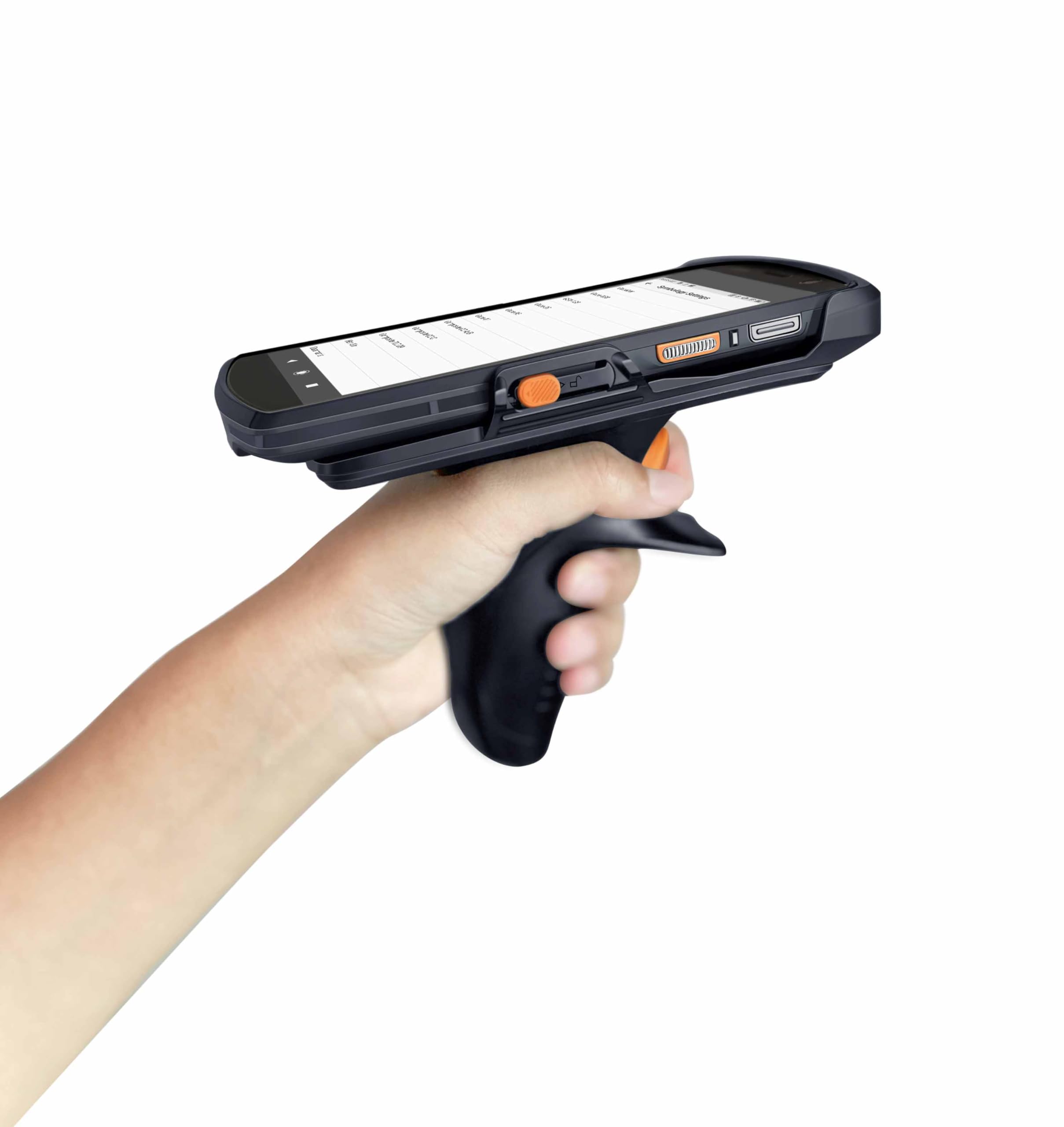 Rugged 4G LTE Android Barcode Scanner Pistol Grip Handheld Mobile Computer 5" Touch Screen with Honeywell N6603 1D 2D Code Reader WiFi GPS for Enterprise WMS