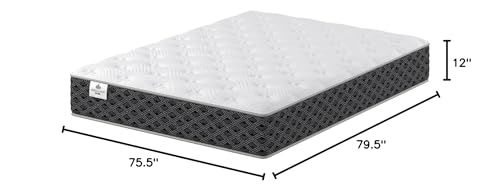 Kingsdown Firm Innerspring Mattress King, Cooling Gel Foam Layer Multi-Layered Comfort Cool Sleep Quilted Top Luxury Mattresses 12-Inch, Prime Owington