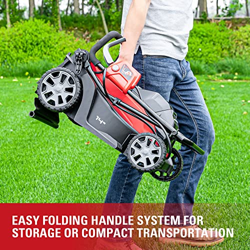 POWERWORKS XB 40V 14" Cordless Push Mower, 4Ah Battery and Charger Included LMF334