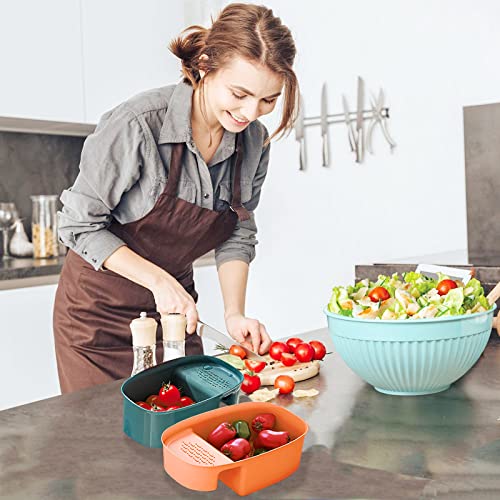 HLWDFLZ 2PCS Sink Drain Strainer Basket - Kitchen Hanging Sink Drain Basket for Wash Vegetables Fruits and Filter Kitchen Food Scraps Catcher