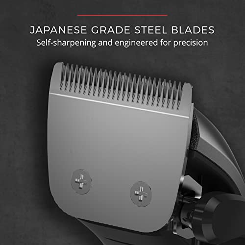 Remington® Easy Fade Haircut Kit, Hair Clippers for Men, Tapered and Standard Fixed Combs, Travel Case Included, Black