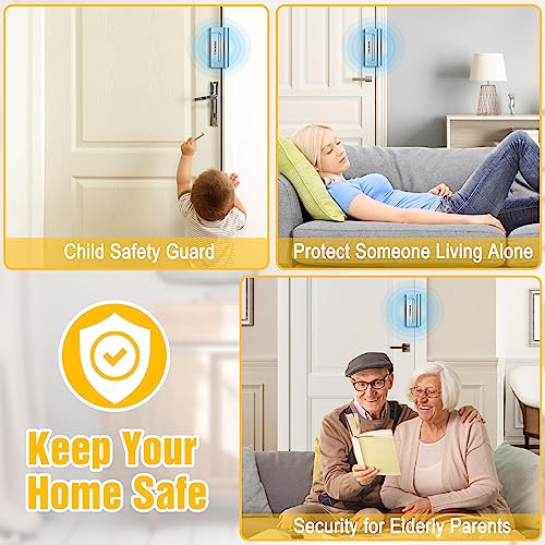 Home Security Door Lock, Upgraded Metal Door Reinforcement Lock for Childproof, 3" Withstands 800 lbs of Impact for Inward Swing Doors, Defender Security Door Lock, Prevent Unauthorized Entry (Silver)