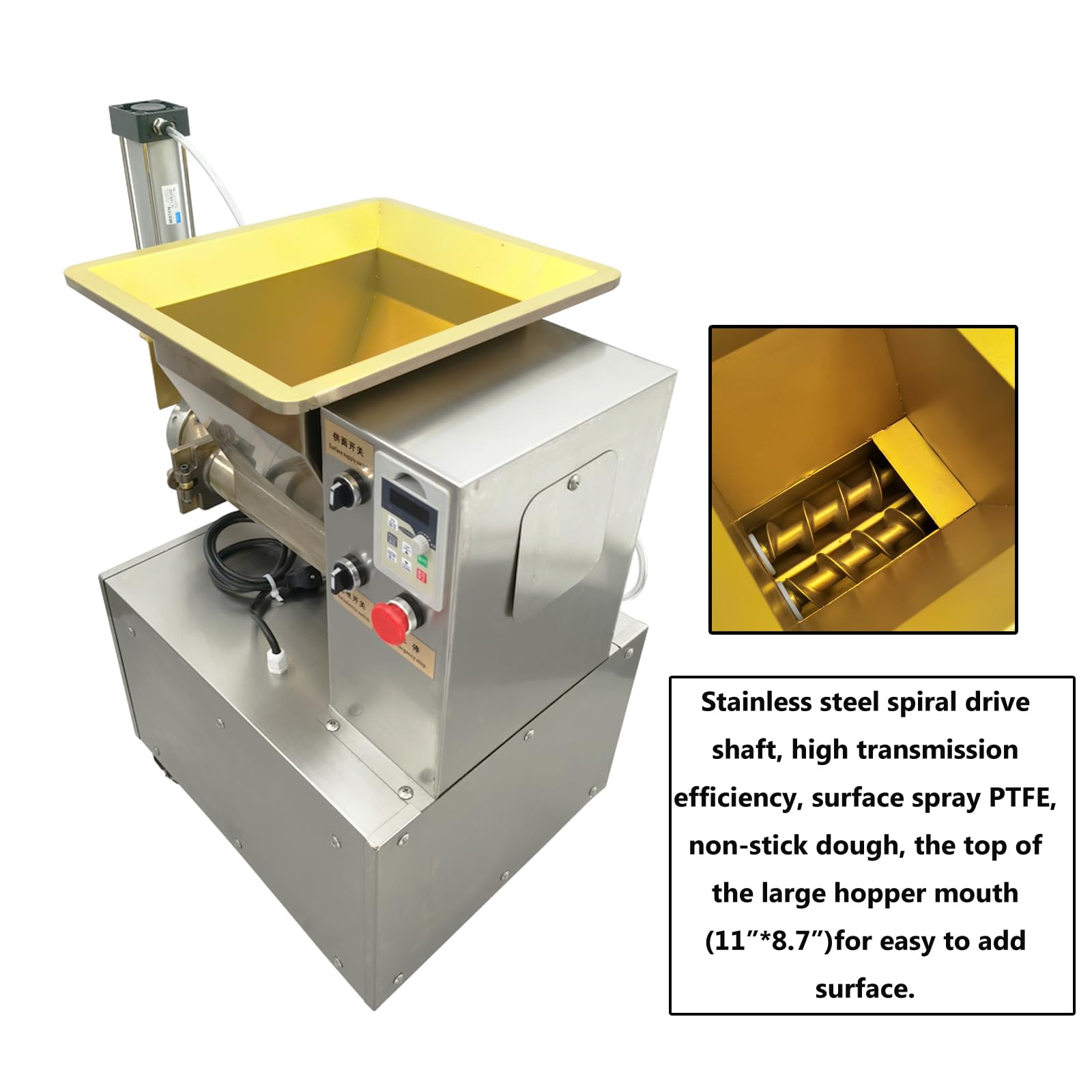 INTSUPERMAI Dough Divider Rounder Cutting Machine Electric Dough Ball Maker 0.03oz-17.6oz Hydraulic Dough Cutter Bakery Machine 110V