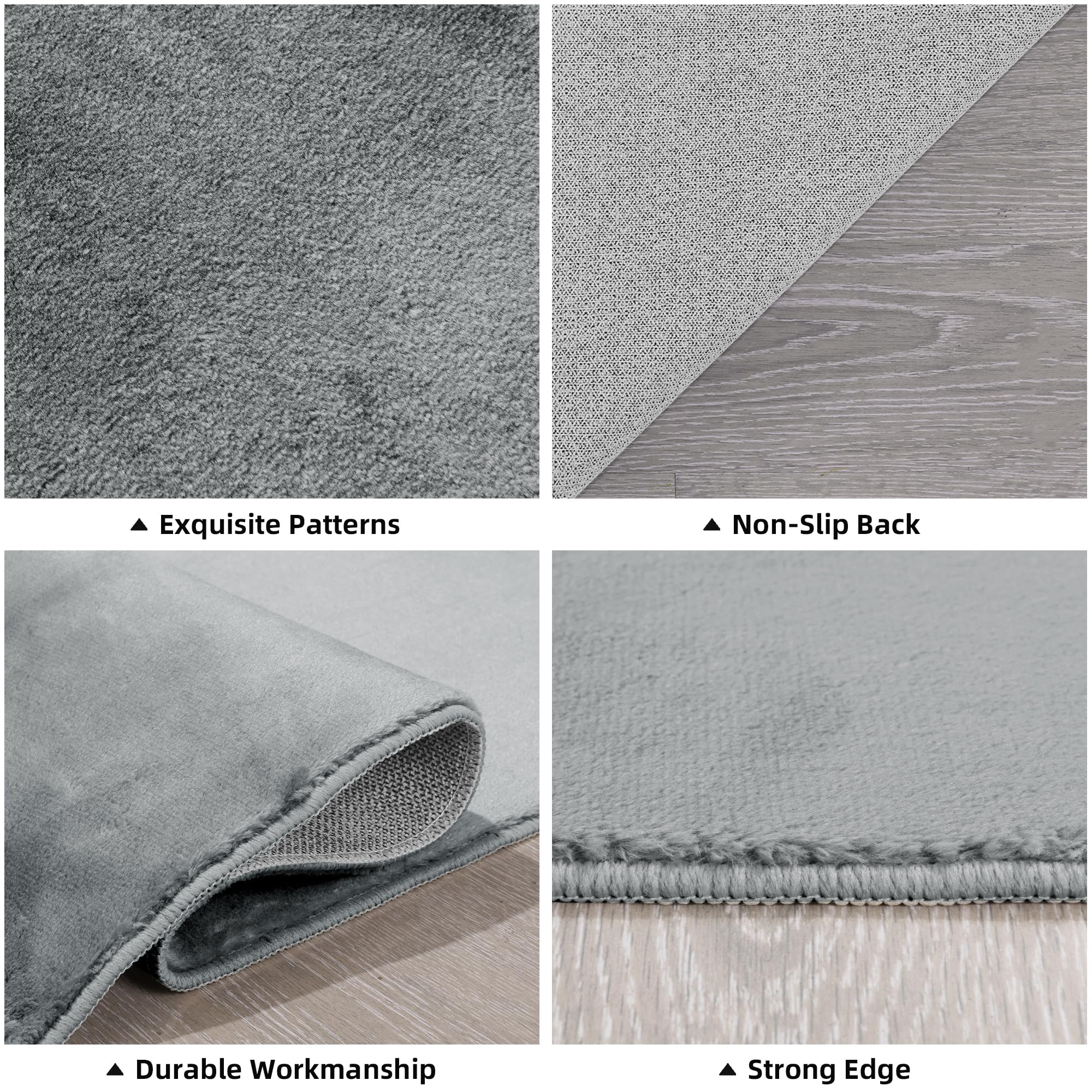 HOMBYS 12x15ft Large Area Rug for Living Room Bedroom, Fluffy Soft Floor Carpet with Non-Slip Backing for Indoor Office, Solid Home Deco Non-Shedding, Khaki, Machine Washable