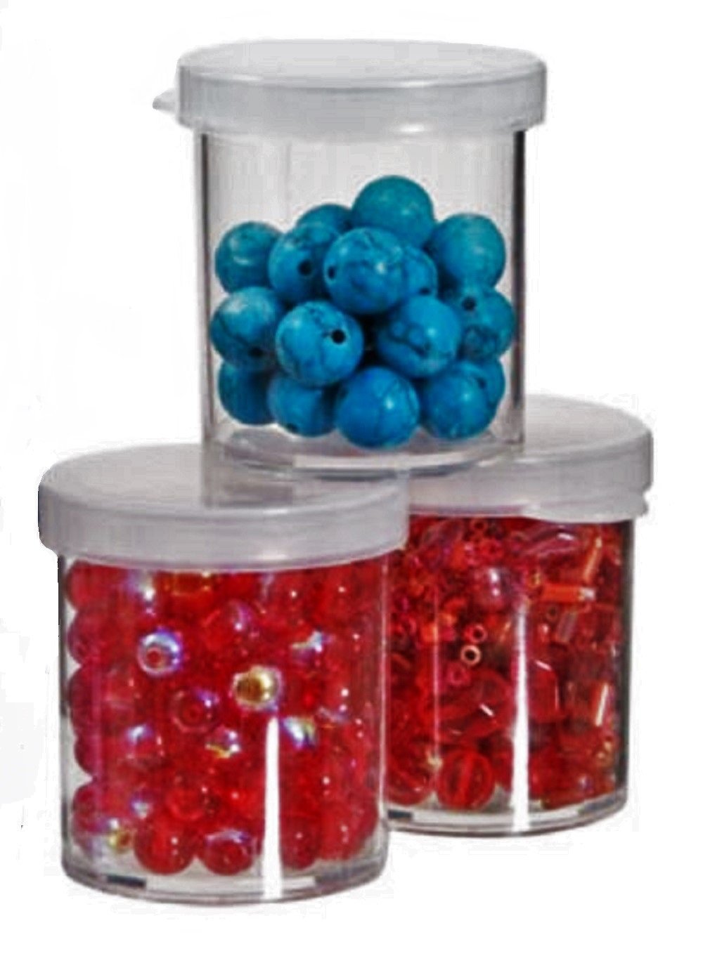 Mini Storage Containers for Arts and Crafts, 3-pk Set (1.5 x 1.25 Inches)