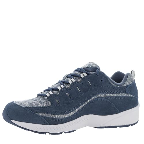 Easy Spirit Women's Romy23 Sneaker, Denim-Silver, 7.5 X-Wide
