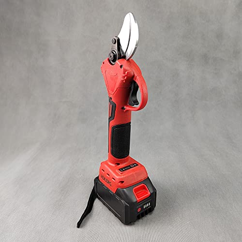 HDKJDPG-Shears, electric, 1 Inch Cordless Pruner, 25mm Power Pruner, 2 x 2Ah Lithium Batteries, Battery-Powered Pruning Shears for Tree Branch, 6-8 Working Hours