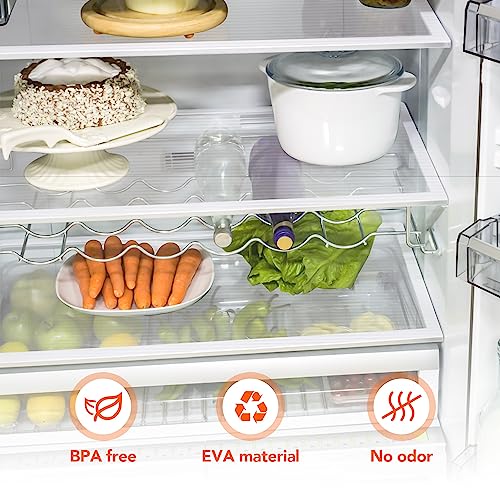 Shelf Liners for Kitchen Cabinets, Non Adhesive Cabinet Liners for Kitchen, Shelves, Refrigerators, 12 Inches x 20 FT EVA Clear Drawer Liners, BPA Free