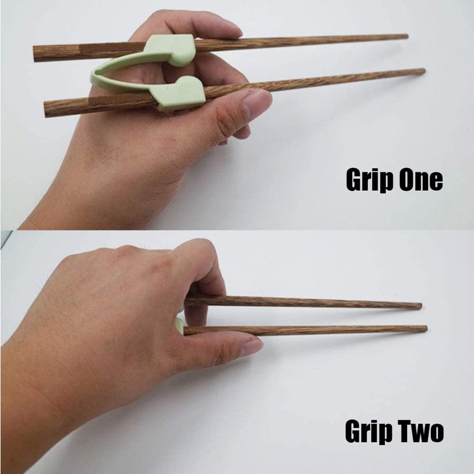 Fanwer Training Chopsticks for Adults, Right or Left Handed Chopstick Helpers & Holder for Beginners, Trainer, Seniors and Someone with Hand Cramps/Stiff/Arthritis, Reusable and Replaceable (2 Pairs)