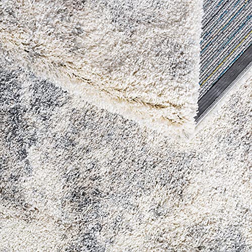 Rugs.com Soft Touch Shag Collection Square Rug β 8 Ft Square Pebble Gray Shag Rug Perfect for Living Rooms, Kitchens, Entryways