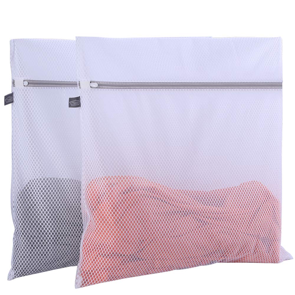 Kimmama Large Laundry Bags Mesh Wash Bags,Oversize Honeycomb Mesh Delicates Bag for Washing Machine,Jumbo Net Laundry Bag for Washing Delicates,Big Clothes,Sweater,Bed Sheet,Bedcover,Blanket,Curtain