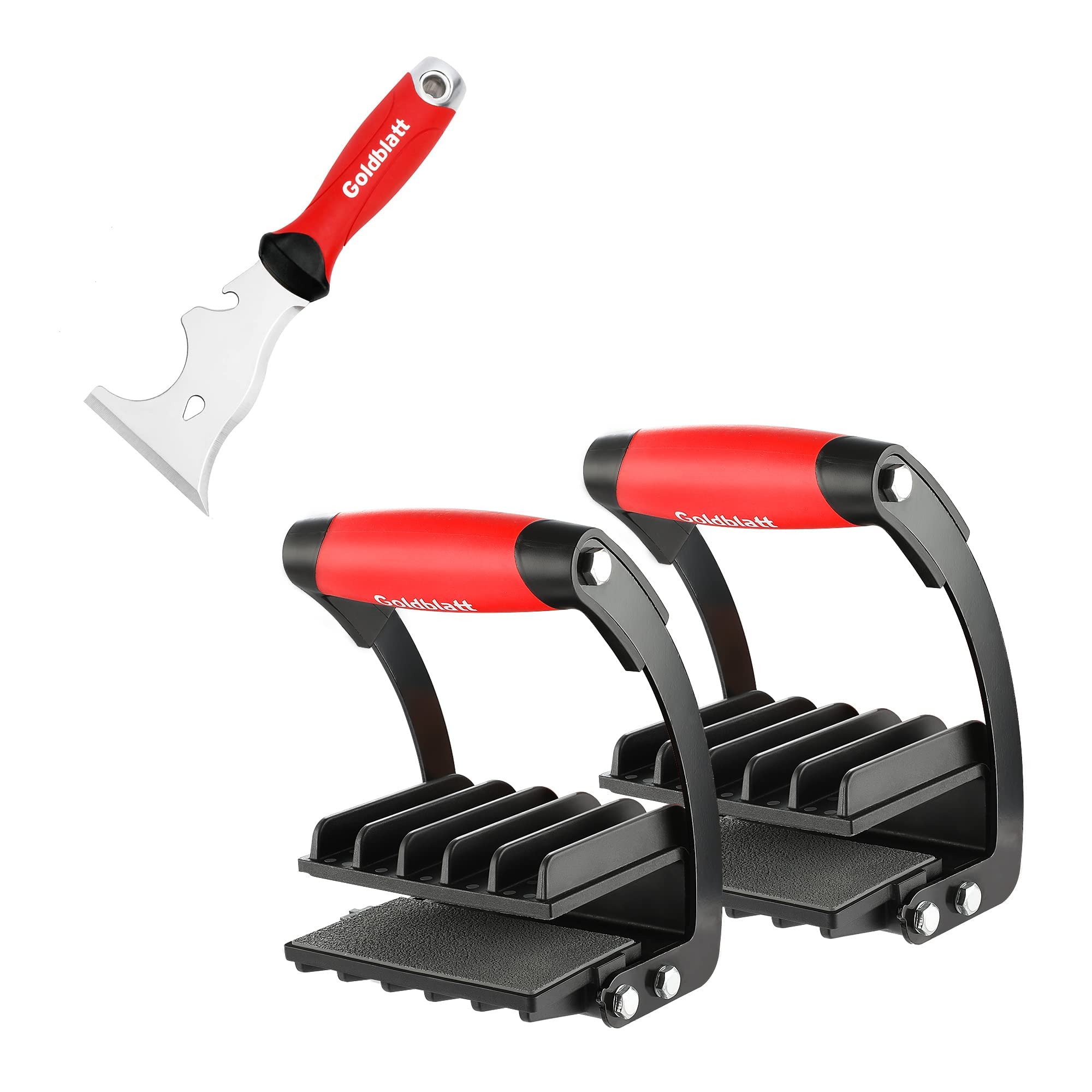 Goldblatt 9-in-1 Drywall Paint Scraper, Stainless Steel Putty Knife Scraper & Goldblatt 2 Pack Panel Carrier