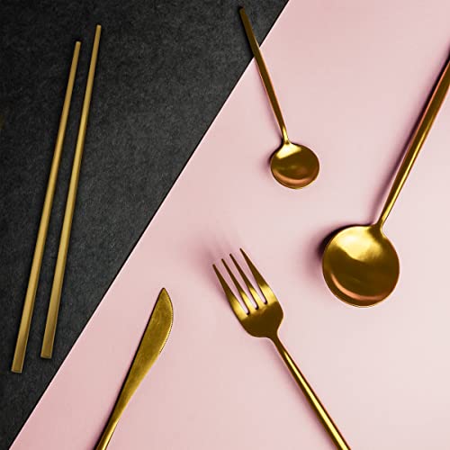 Hampton Forge Sfb70G28Bn Zephyr Gold 28 Piece Chopsticks Set