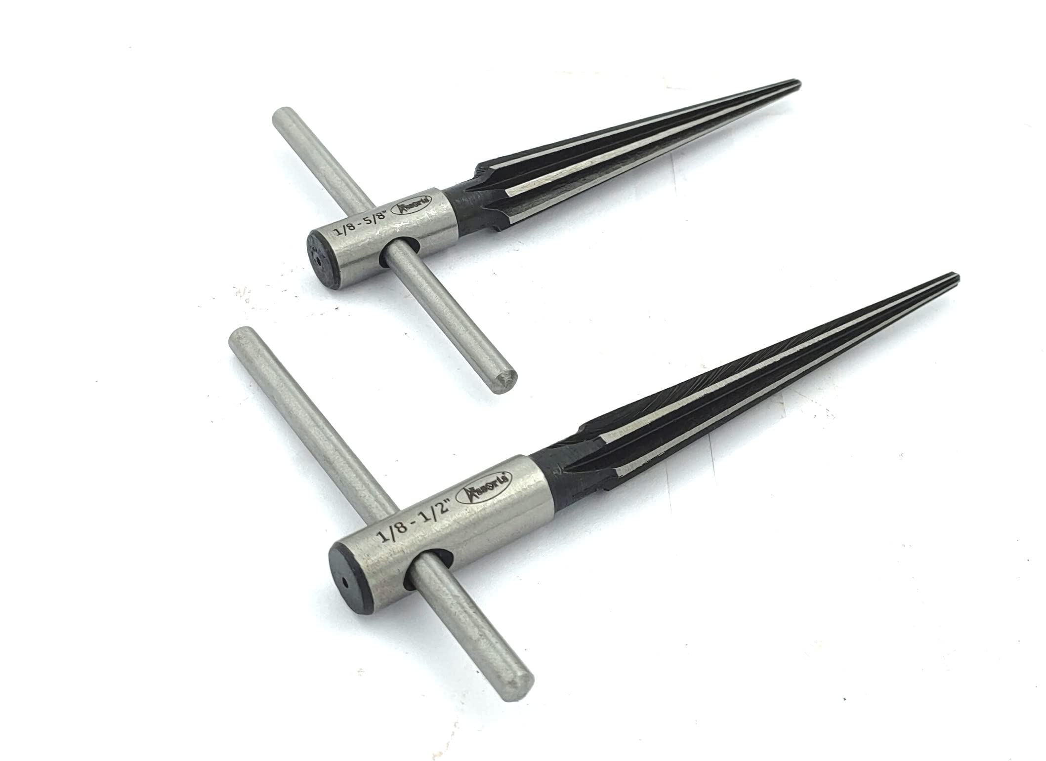 Hardened Alloy Steel Tapered Reamer to Align Holes & Remove Burrs (Set of Both)