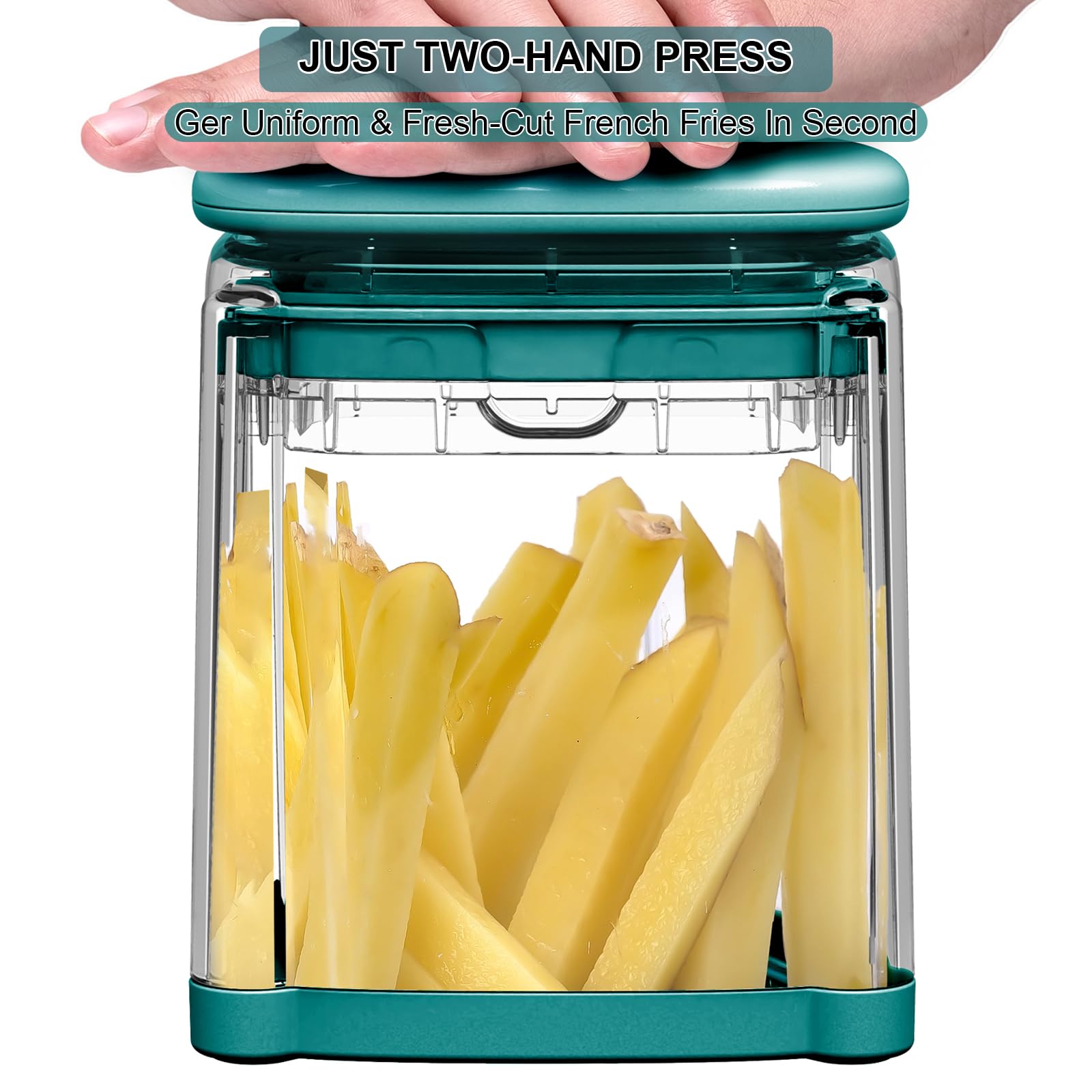 French Fry Cutter, Solucky Potato Onion Cutter, Professional Homestyle Vegetable Chopper Dicer, Great for Potatoes Carrots Cucumbers Zucchini Peppers 3/8 inch Blade(Only 1 Blade)