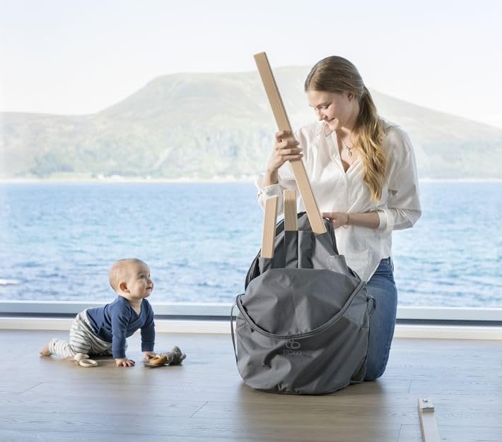 Stokke Clikk High Chair Travel Bag, Grey - Essential for Travel & Storage - Compatible with Stokke Clikk High Chair - 100% Polyester - Convenient, Spacious Interior with Hands-Free Carry Handle