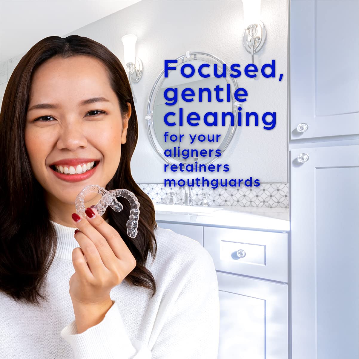 Crest Aligner Care Clean & Clarify Kit, Brush and 1.6 oz Cleansing Gel for Aligners, Retainers, Mouthguards