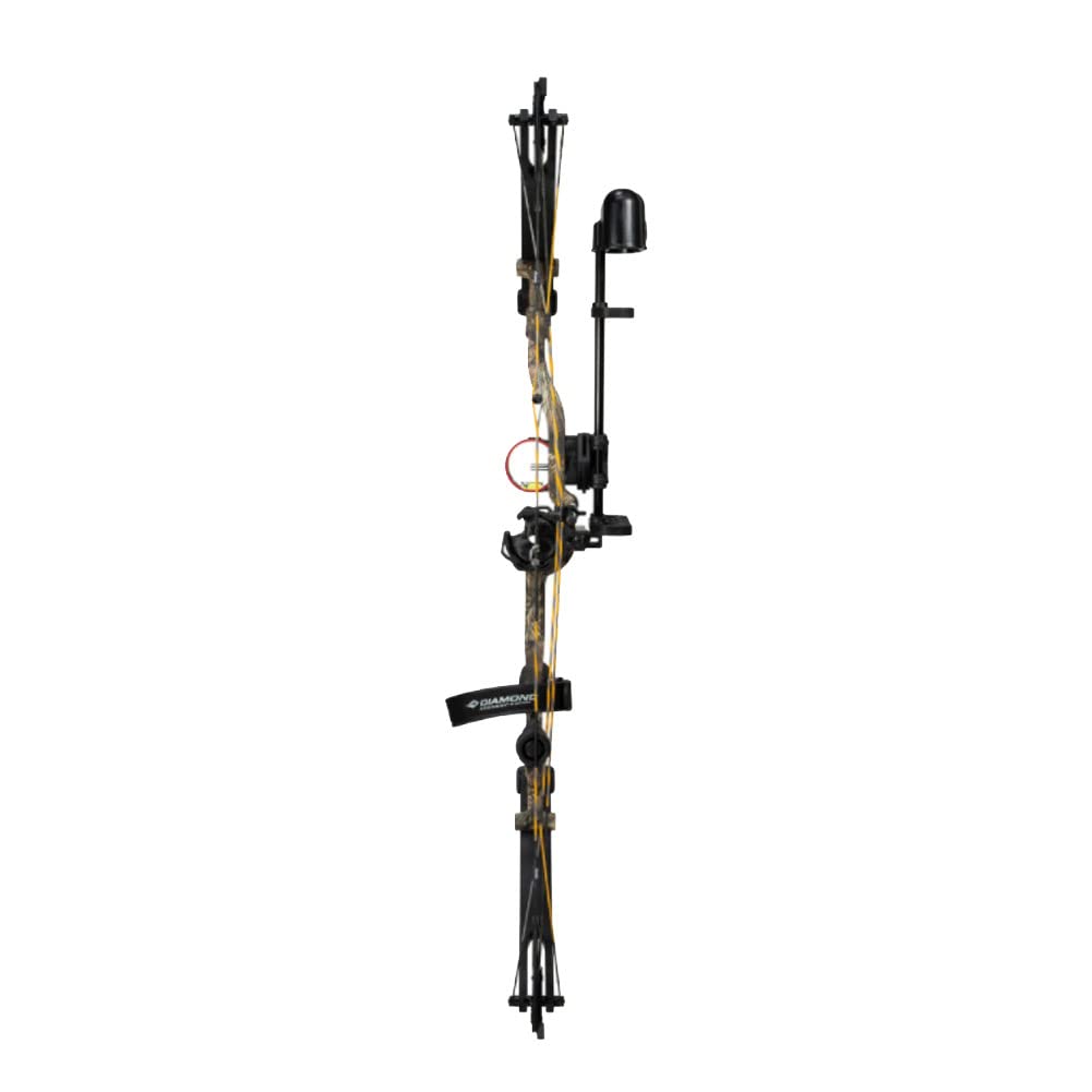 DIAMOND ARCHERY Infinite 305 Adjustable Fully Accessorized Hunting Compound Bow - 7-70 LBS Draw Weight, 19"-31" Draw Length, 305 FPS, Right Hand, Mossy Oak