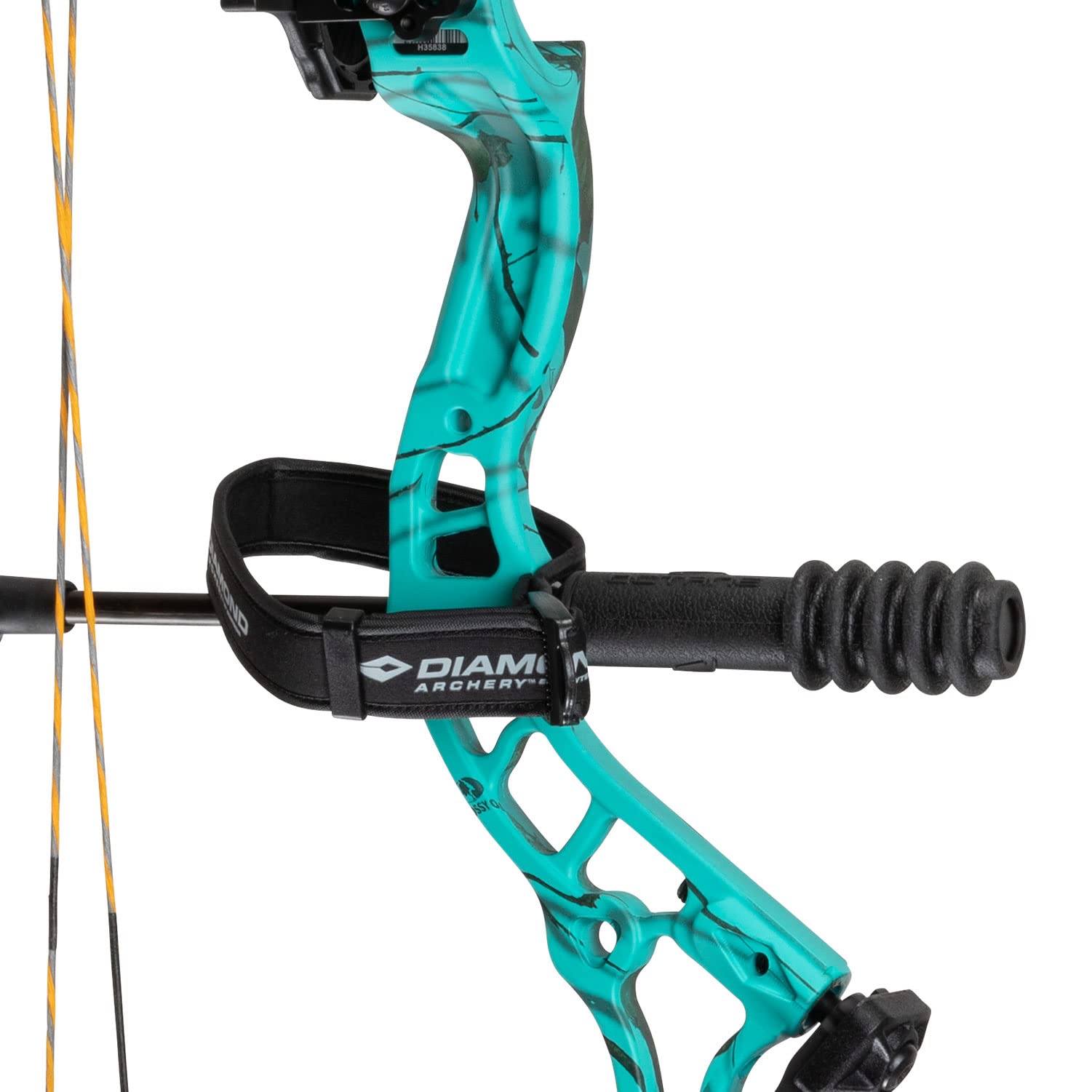 DIAMOND ARCHERY Infinite 305 Adjustable Fully Accessorized Hunting Compound Bow - 7-70 LBS Draw Weight, 19"-31" Draw Length, 305 FPS, Left Hand, Teal Country Root