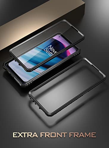 Poetic Revolution Series Case for OnePlus Nord N20 5G, [6FT Mil-Grade Drop Tested], Full-Body Rugged Dual-Layer Shockproof Protective Cover with Kickstand and Built-in-Screen Protector, Black