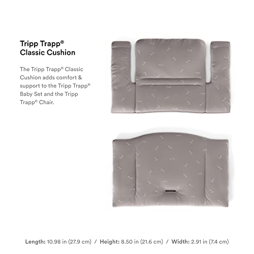 Stokke Tripp Trapp Classic Cushion, Icon Grey - Pair with Tripp Trapp Chair & High Chair for Support and Comfort - Machine Washable - Fits All Tripp Trapp Chairs
