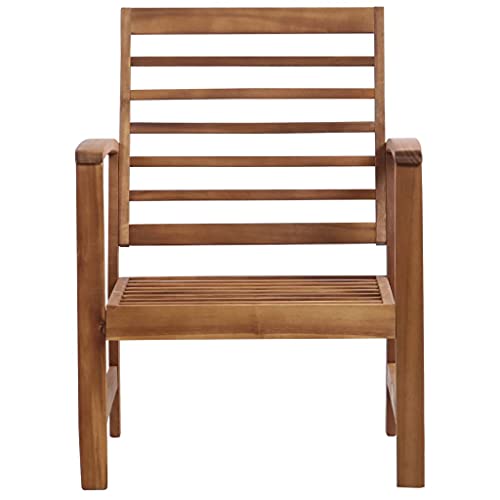 MBFLUUML Patio Dining Sets, Lawn Garden Backyard Deck Patio Table and Chairs, 4 Piece Patio Lounge Set Solid Acacia Wood Suitable for Patio, Porch, Backyard, Balcony.
