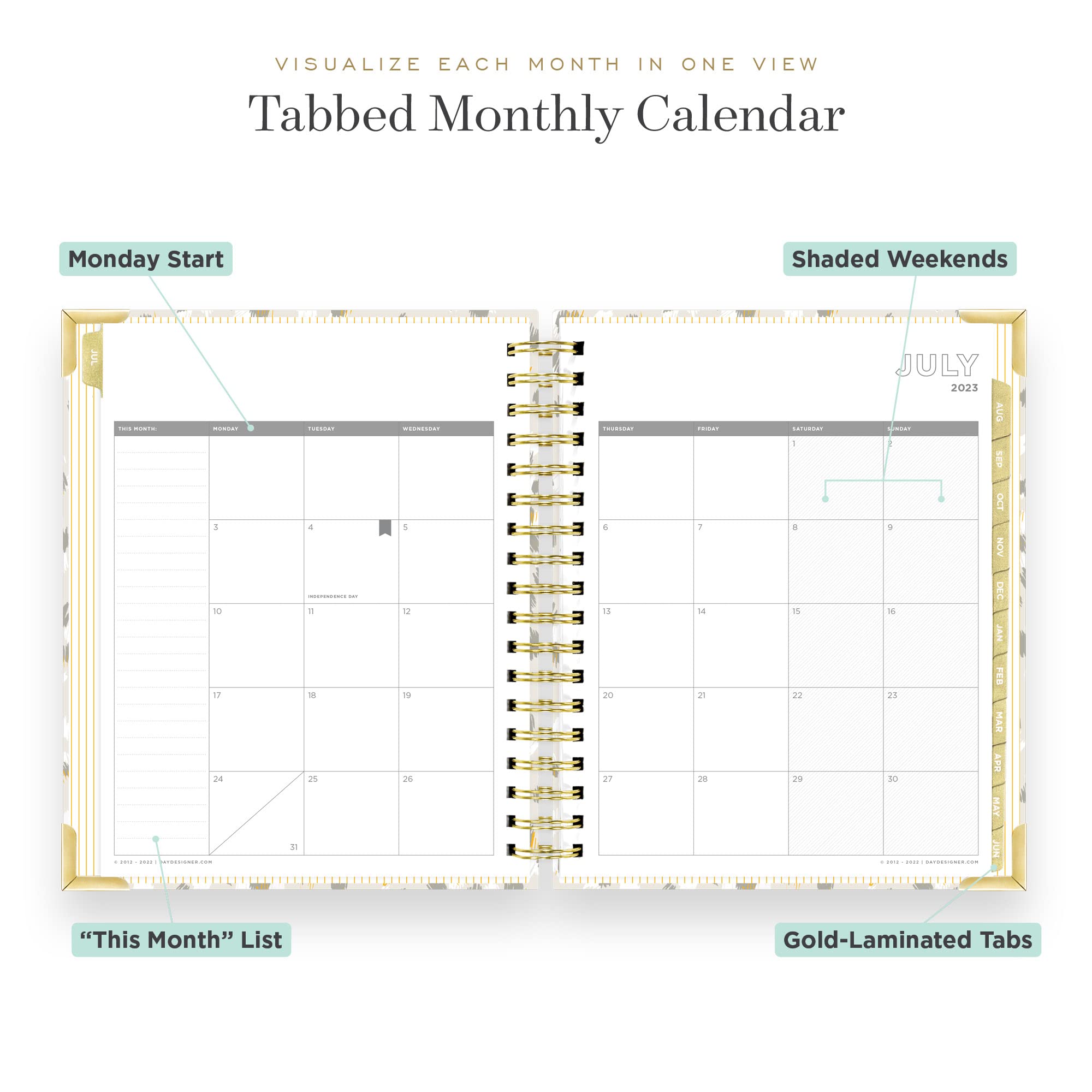 Day Designer 2023-2024 Daily Planner, July 2023 - June 2024, 7.4x9.5 Page Size (Chic)