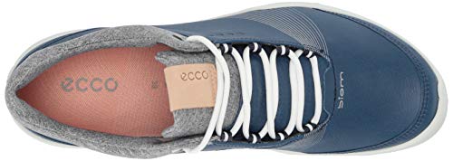 ECCO Women's Biom Hybrid 3 Gore-Tex Golf Shoe, Denim Blue Yak Leather, 5-5.5