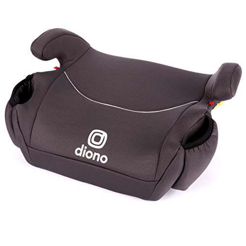Diono Solana, No Latch, Pack of 2 Backless Booster Car Seats, Lightweight, Machine Washable Covers, Cup Holders, Charcoal