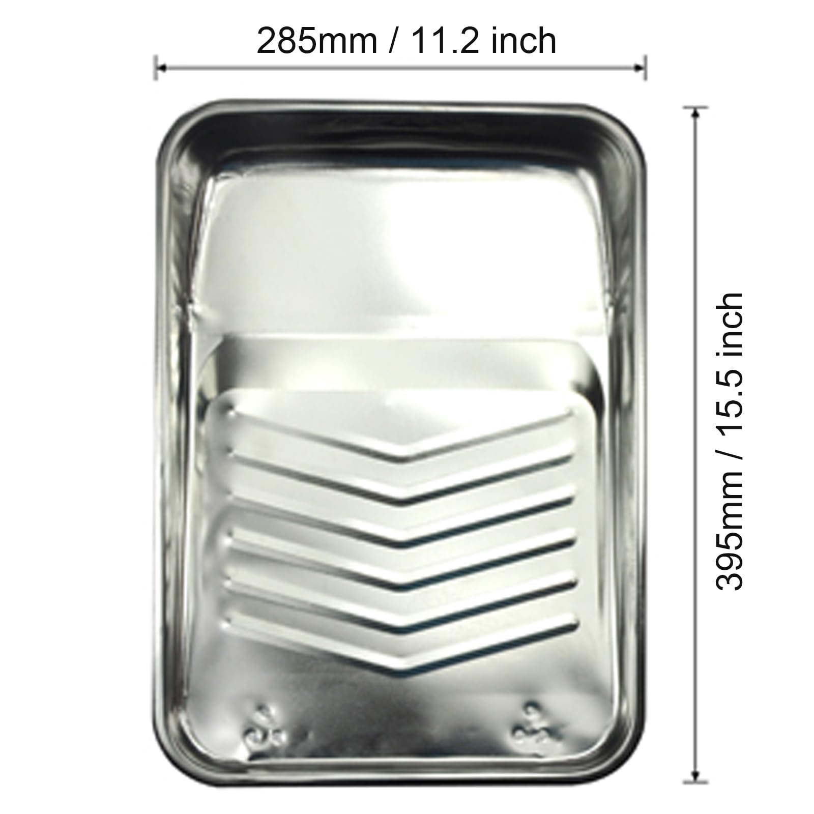 KINGORIGIN 1 Piece 9 Inch Metal Paint Tray with 10 Tray Liners, Paint Tray for Paint Roller, for Paint Brush, Paint Tray Liner Disposable for Home Wall Painting, DIY Painting Projects