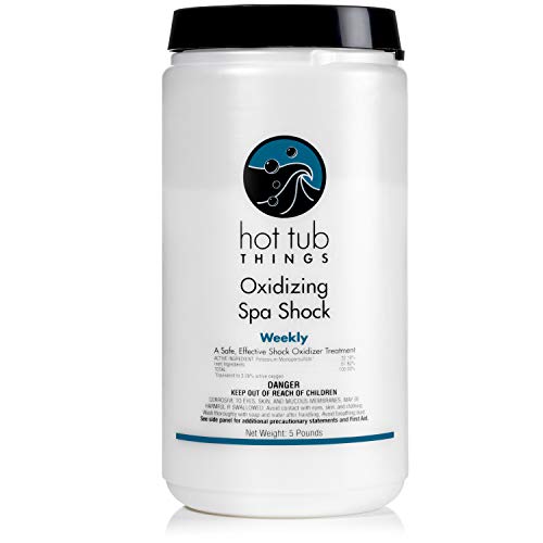 Hot Tub Things Oxidizing Spa Shock 5 Pounds - Prevents Organic Buildup & Cloudy Water for Swimming, Above & Inground Pools, comparable to spa Guard Enhanced Shock for hot tub and bioguard Smart Shock